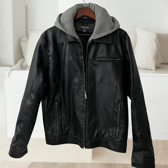 Kenneth Cole | Jackets & Coats | Kenneth Cole Reaction Mens Black Faux ...